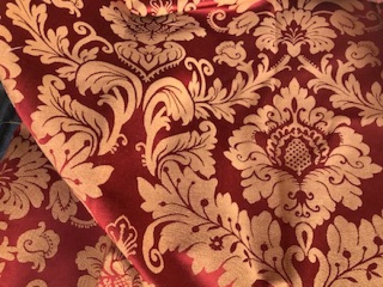 Brunschwig + Fils damask, Featured in Traditional Home Magazine