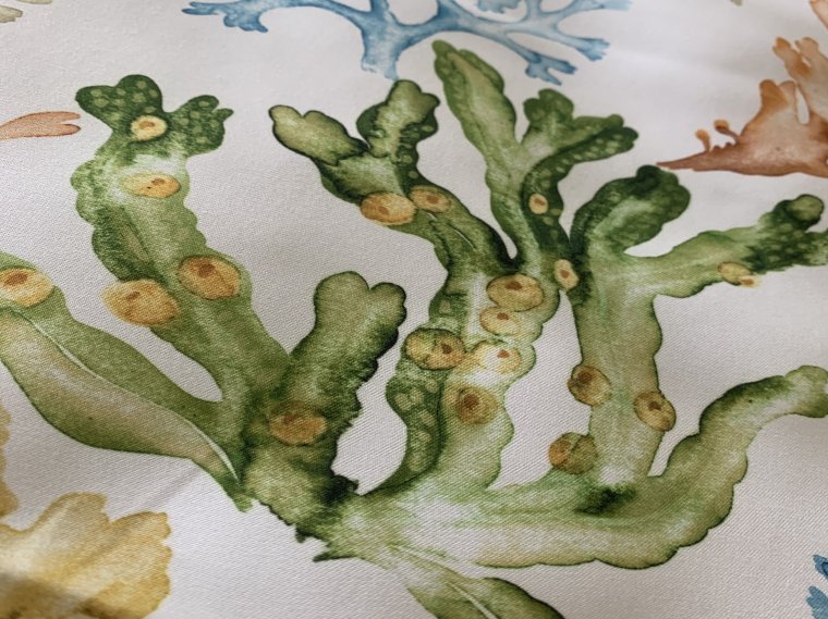 Earth Tone Coral, Under the Sea Fabric : Upholstery, Drapes, Bedding