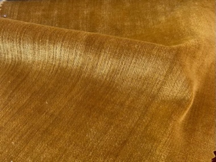 NEW- Canovas Antique Gold Velvet Fabric, Upholstery, Curtains